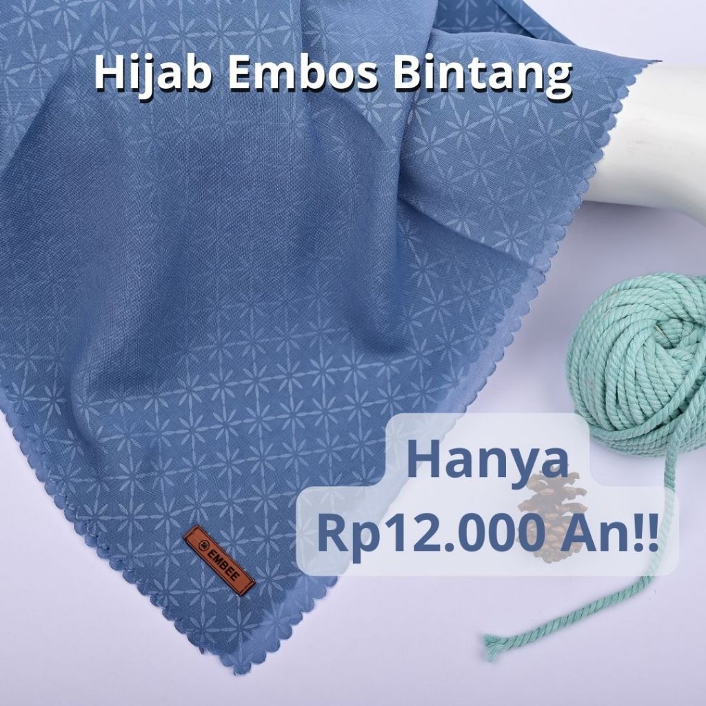 LASER CUT EMBOSSED RECTANGULAR HIJAB / STAR EMBOSED HIJAB / LASERCUT ...