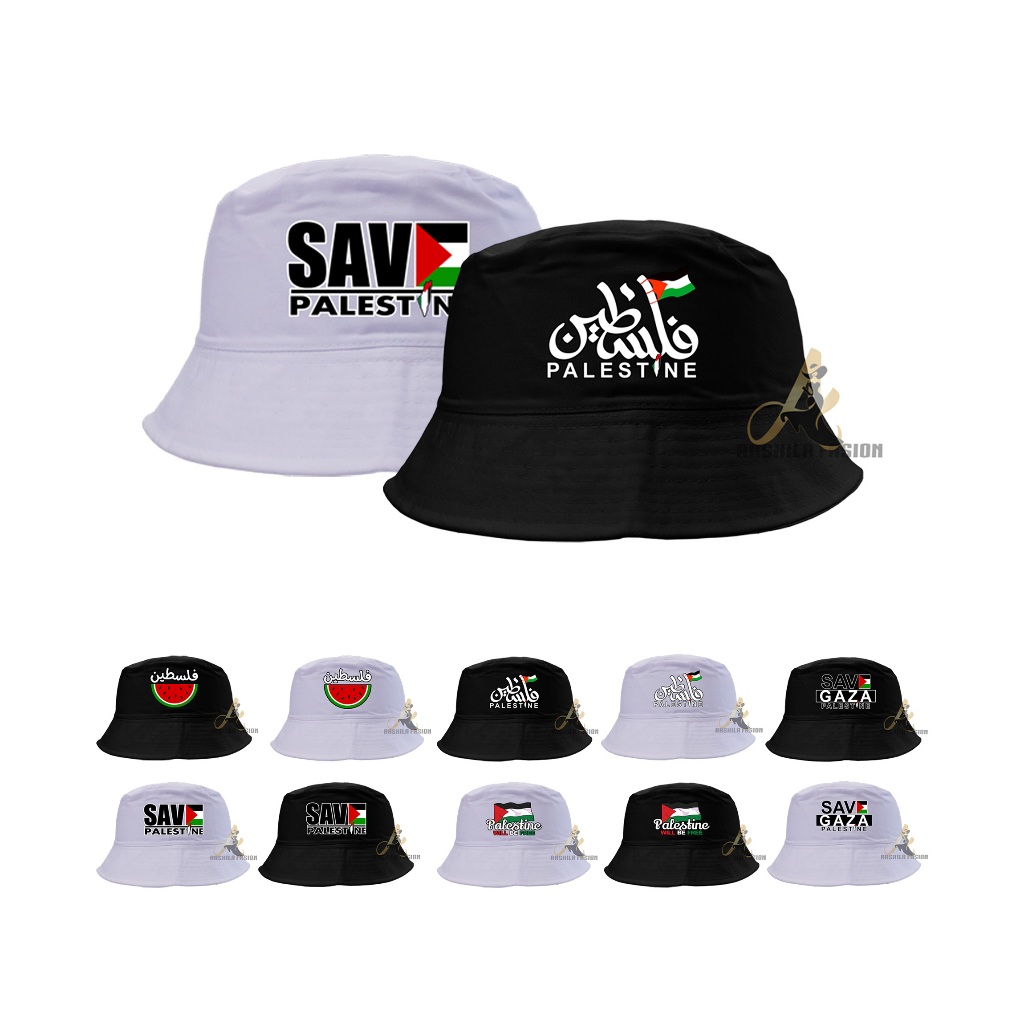 Reversible Bucket Hat Men Women Palestine Screen Printing | Shopee Malaysia