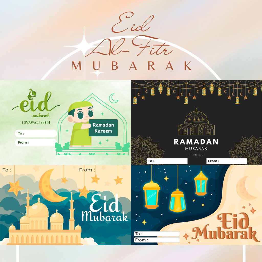 Eid-mubarak Greeting Card / Gift Card Eid Al-Fitr Card / Aesthetic ...