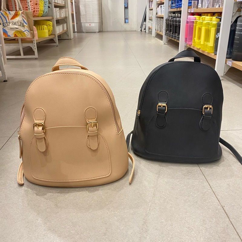 Original Miniso Buckle Design Solid Color Miniso Backpack / women's bag ...