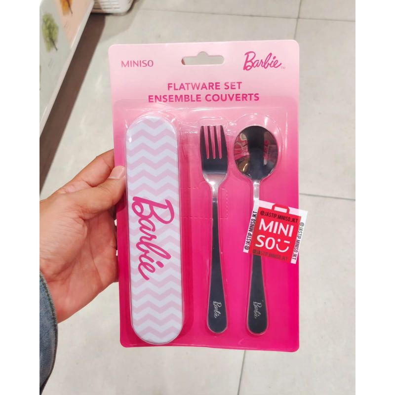 Miniso x BARBIE Cutlery/Cutlery+Case BARBIE PINK Series | Shopee Malaysia