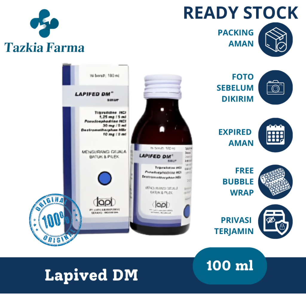 Lapifed DM Syrup To Treat Cold Symptoms (100 ml) | Shopee Malaysia