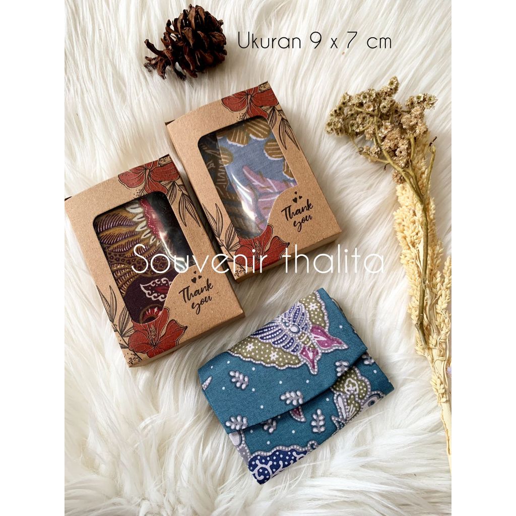 CONTENTS 50 PCS Batik Wallet Wedding Souvenirs packaged in Rustic Boxes ...