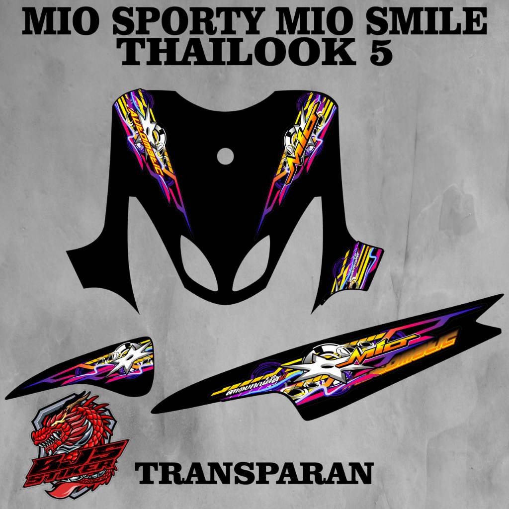 Mio SPORTY MIO SMILE Striping - MIO SMILE Transparent Decal Sticker MIO ...