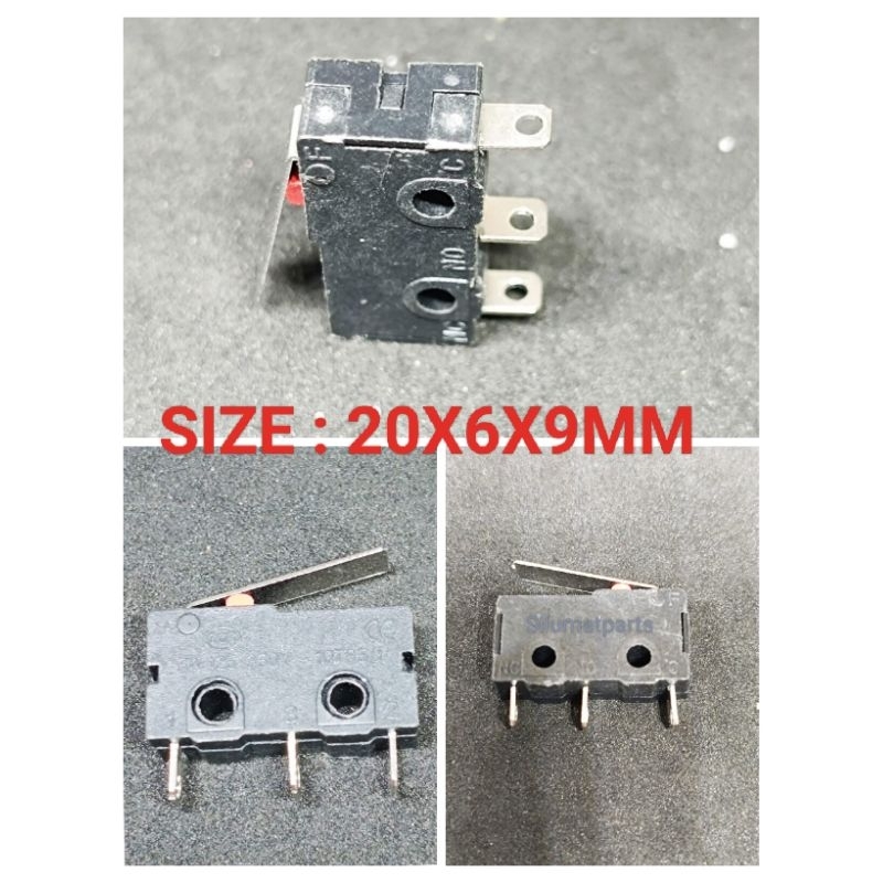 Micro Limit Switch Small Switch 3 Pin Handle 5A 250V AC Can NO / NC ...