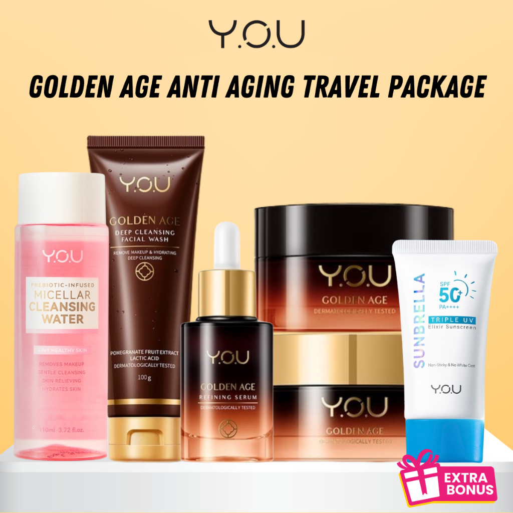 You Golden Age Series Anti Aging Pack (Micellar Water | Facial Wash ...