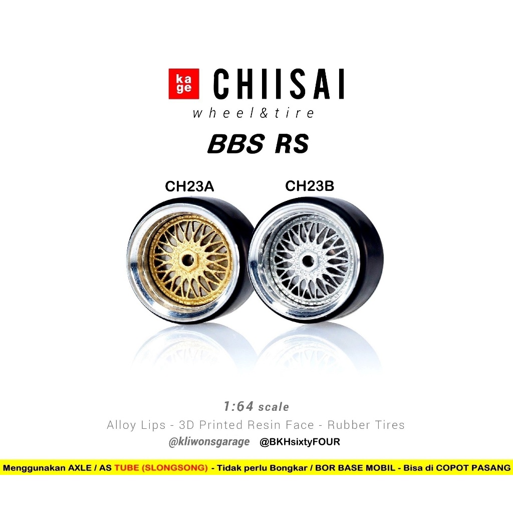 Chiisai KAGE Rubber Tires Model BBS RS 10mm AXLE TUBE | Shopee Malaysia