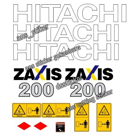 Hitachi Zaxis 200 Heavy Equipment Excavator Sticker | Shopee Malaysia