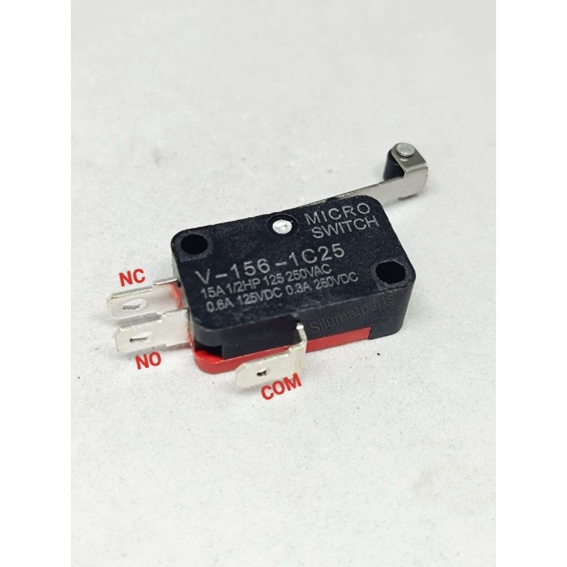 Mini Switch V-156-1C25 Micro Miniature Switch Wheel Handle Lever / Limit Switch Long Wheel ...