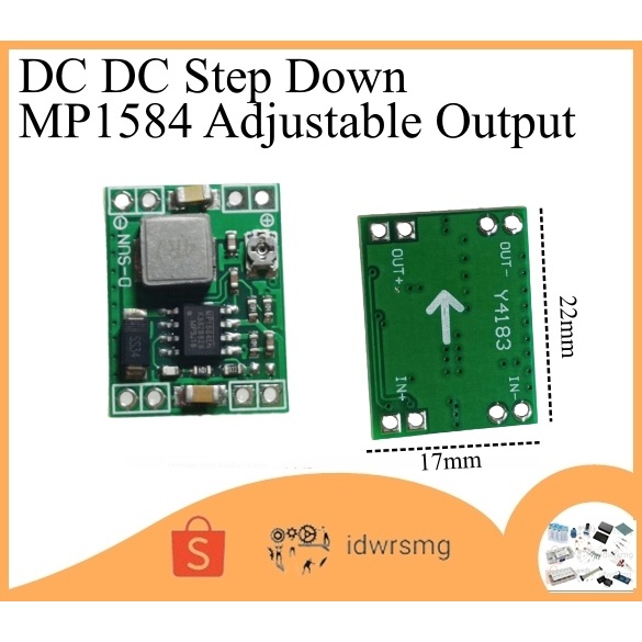 Mini LM2596 Max 3A DC-DC Step-Down Buck Module Adjustable Stepdown MP1584EN | Shopee Malaysia