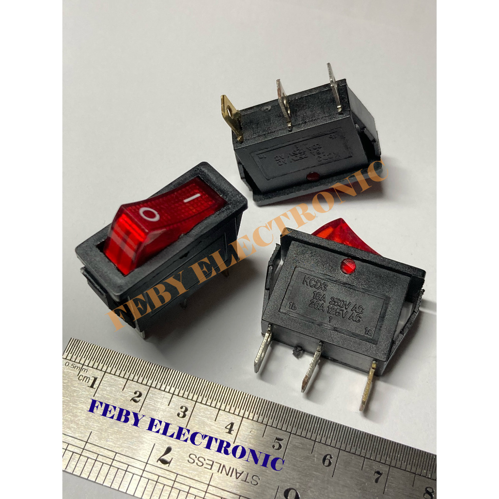 3-pin switch on off Lamp Responsibility power switch roker switch ...