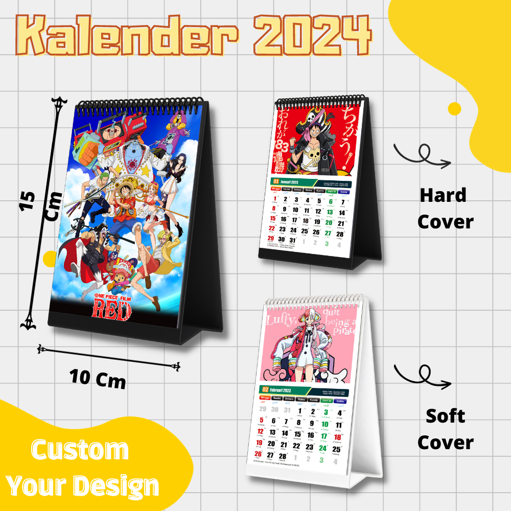 Calendar / table Calendar 2025 ONE PIECE RED anime / Custom Calendar ...