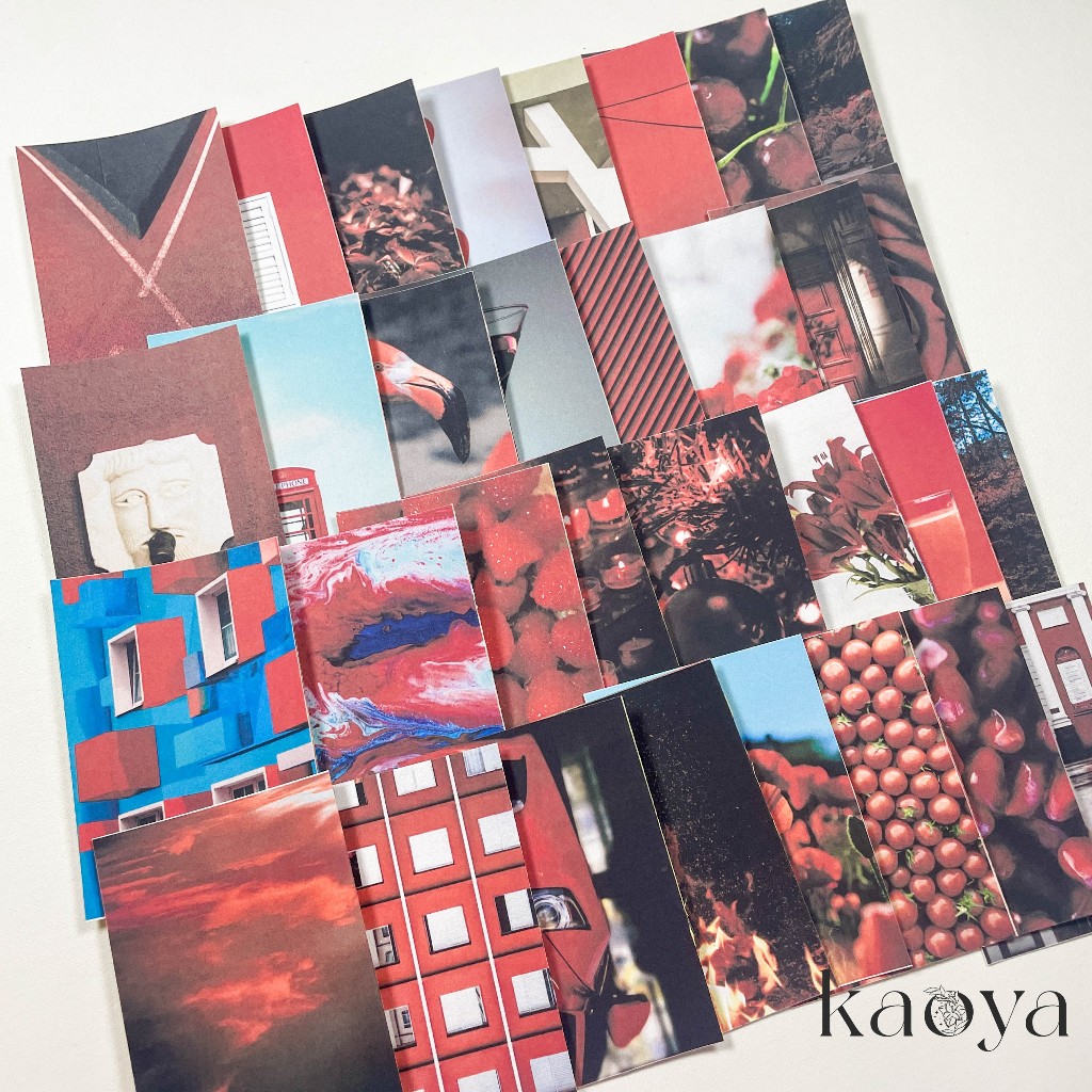 MERAH 32pcs Sticker Deco: Red Theme Sticker Decoration Theme Red Color ...