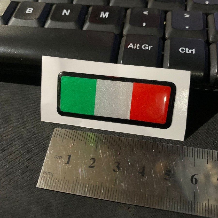 Sticker Embossed Resin Italy Flag Italy Flag Sticker Lycal 3D Small ...