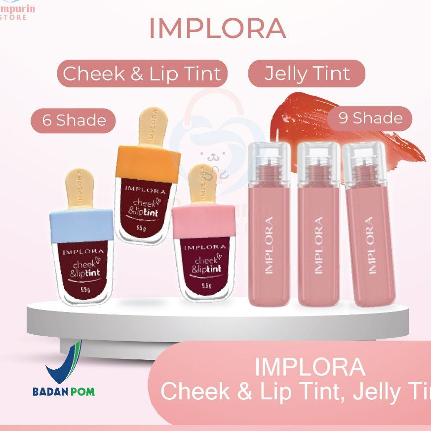 Booming JEELY TINT IMPLORA LIPTIN and JELLY TINT IMPLORA DURABLE ...