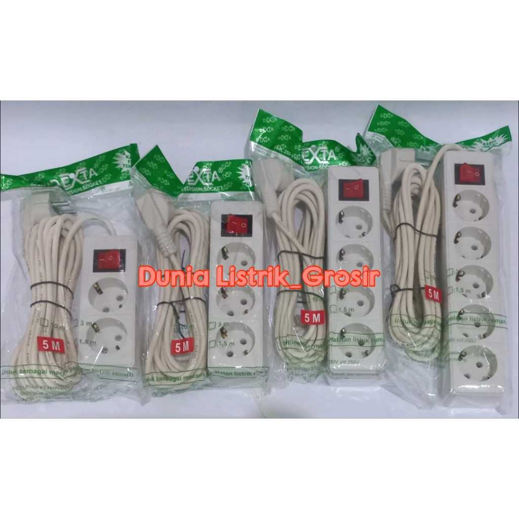 HIJAU Socket Terminal Plus Dexta Ground Green Cable 5 meters Holes 2,3 ...