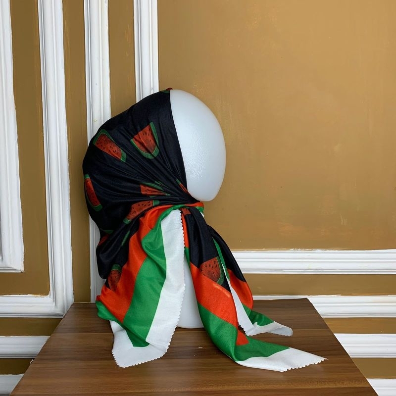 Palestine hijab With Watermelon motif/hijab palestine/hijab paletine ...