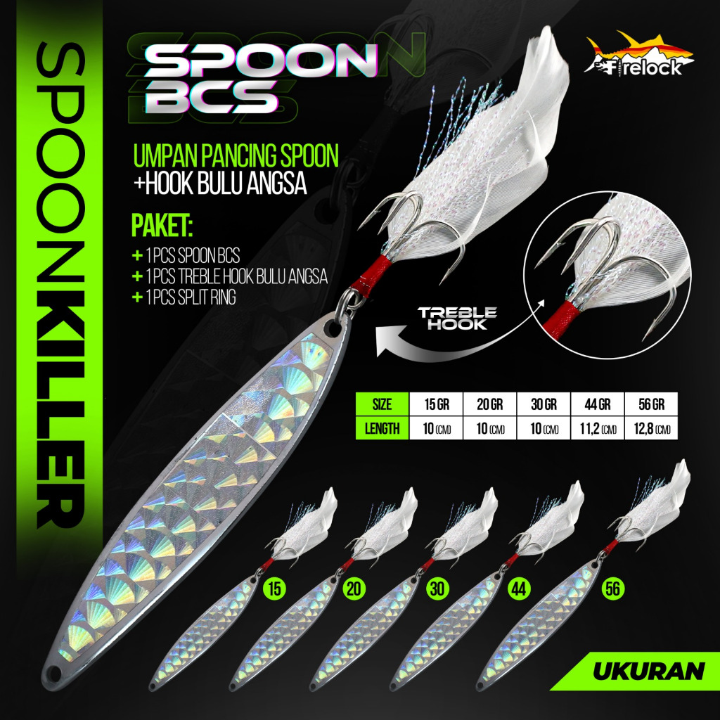 Metal Spoon BCS 15 Gr fishing bait | 20 Gr | 30 Gr | 40 Gr | 44 Gr | 56 ...