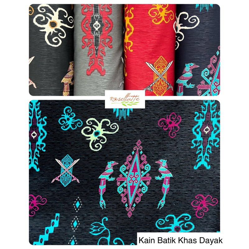 Typical Dayak Motif Batik Cloth | Shopee Malaysia