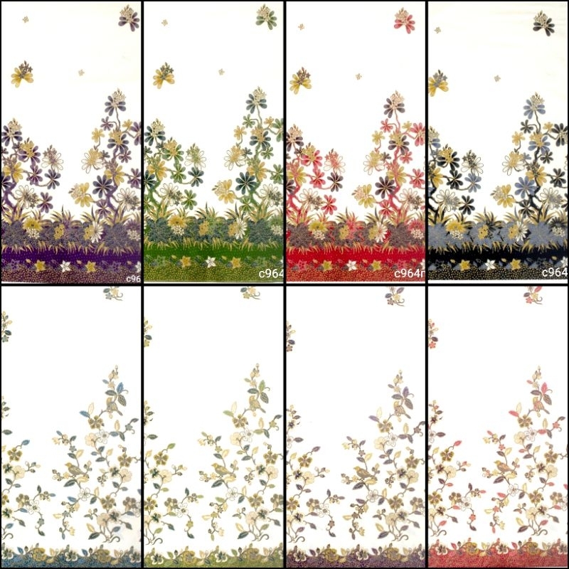 HITAM PUTIH Ivory White Floral Motif Batik Cloth / Bridesmaid Uniform ...