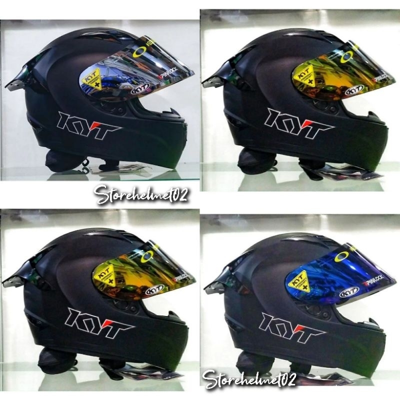Full Face Helmet KYT R10 Solid Black Doff Handsome Package | Shopee ...