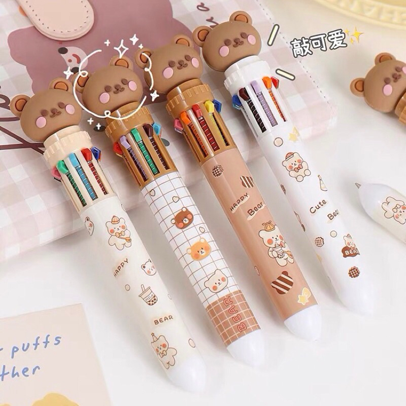 10 COLORS VIRAL CETEK PEN CUTE CARTOON CHARACTERS GIRLS MOTIFS KAWAII ...