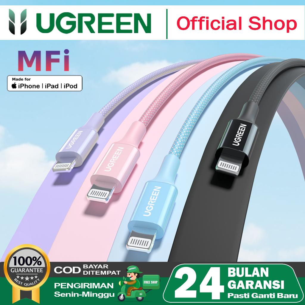Ugreen Cable iPhone MFi Type C to Lightning FAST Charging 90493 | Shopee Malaysia