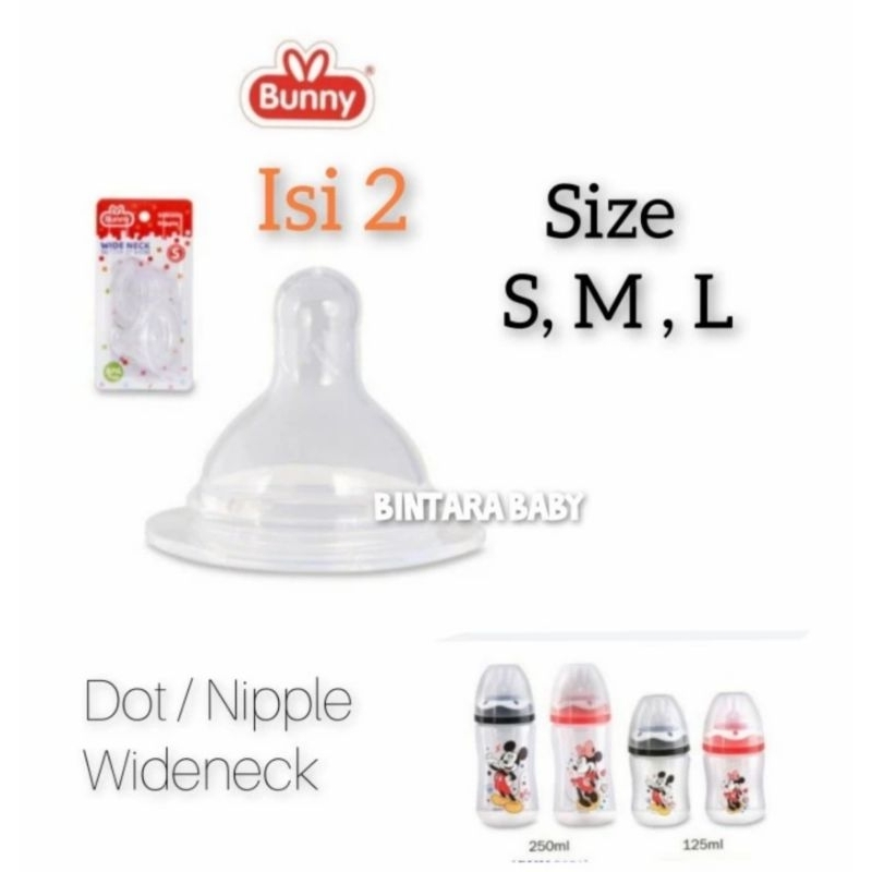 Nipple Wideneck Bunny Wide Neck Silicone Nipple Bunny Milk Bottle 2 Contents | Shopee Malaysia