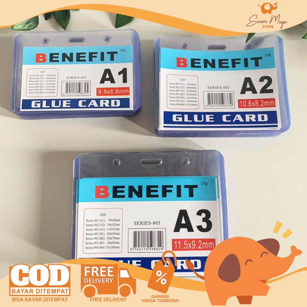 Per SET Of 5 Benefits ID Card Case A1, A2, A3 Name Tag Clear Mica ...