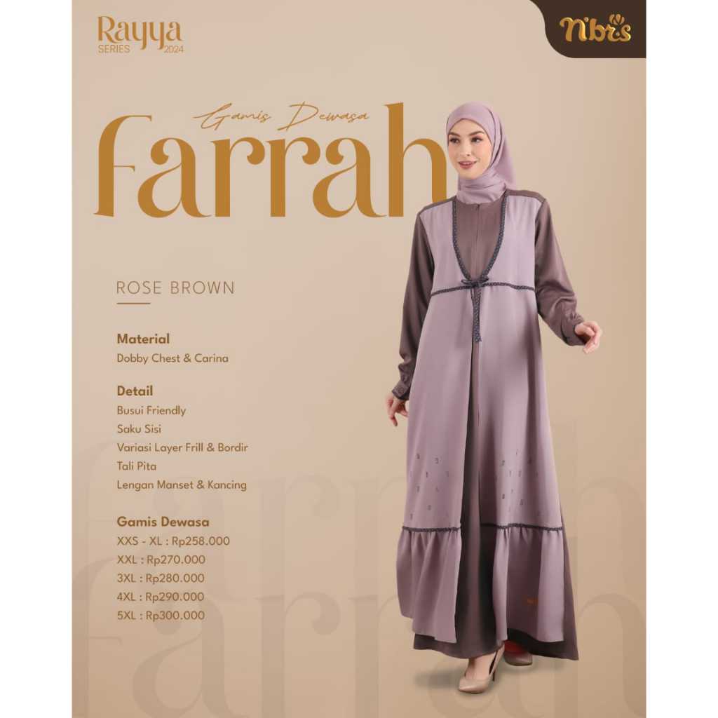 Sarimbit FARRAH ROSE BROWN NIBRAS RAYA SERIES 2024 | Shopee Malaysia