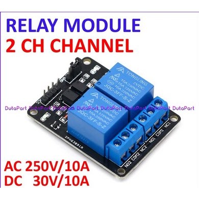 Relay Module 2ch Channel 250VAC 30VDC 10A 5V With Optocoupler Module ...