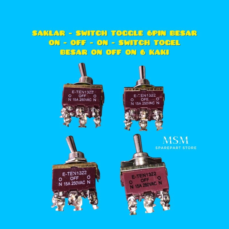 Switch - Large 6PIN TOGGLE SWITCH ON - OFF - ON - Large Lottery SWITCH ...