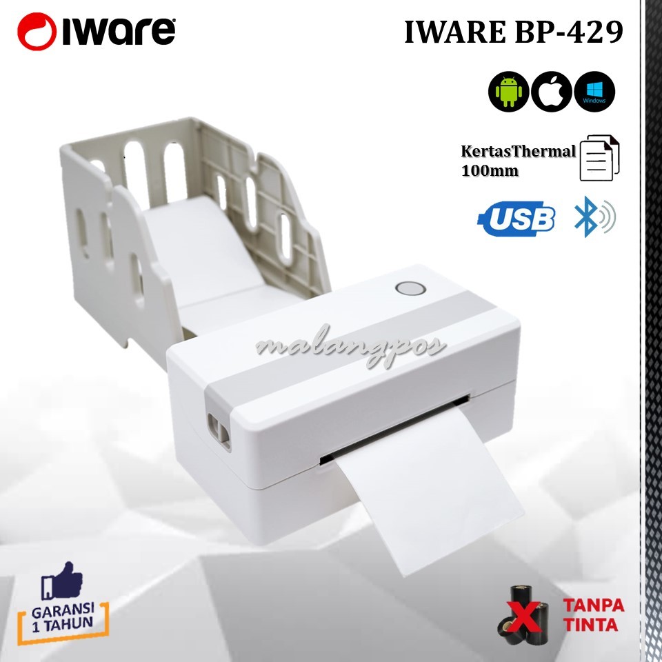 Iware BP 429 BP429 Bluetooth Printer USB Bluetooth Thermal Barcode ...