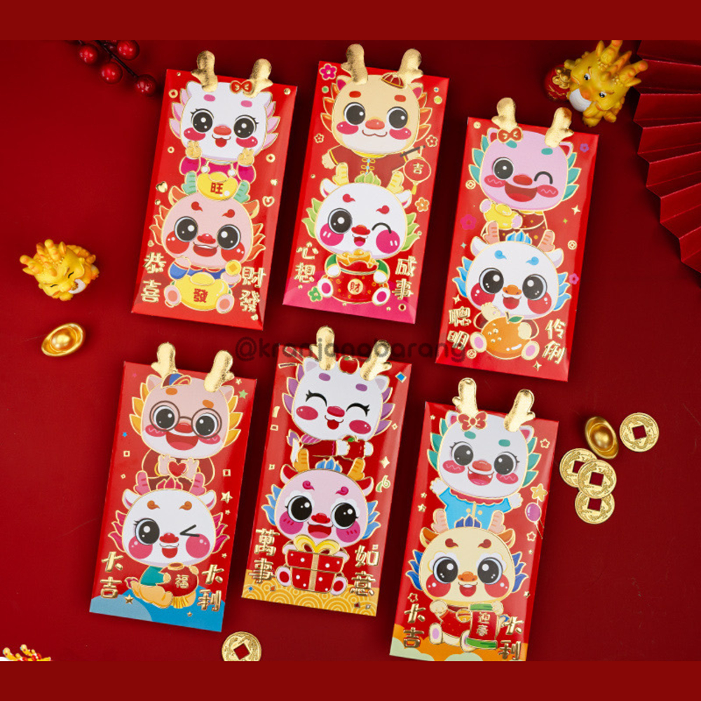 3d Shio Naga Angpao / Chinese New Year Angpao 2024 / Red pocket 2024 ...