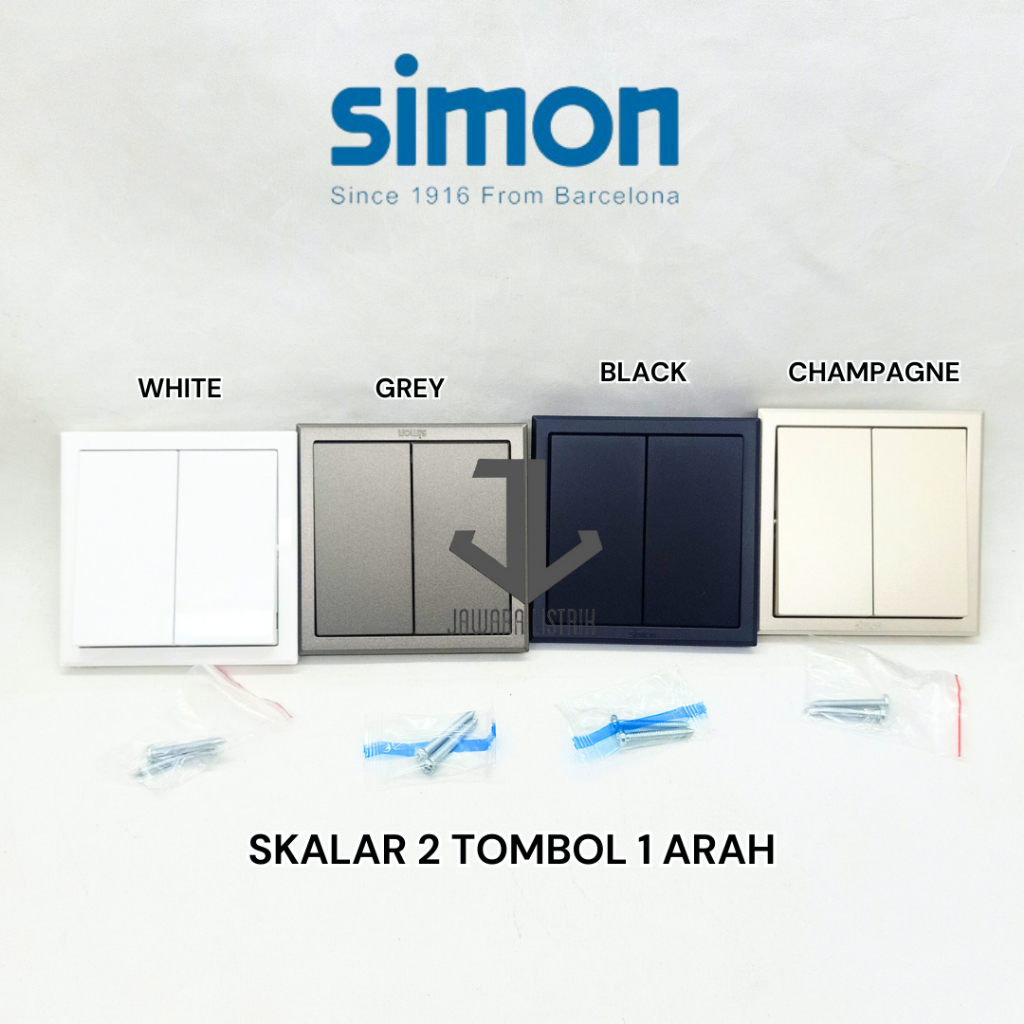 Simon SWITCH SERIES 2 GANG 1 WAY E3 301021Nn | Shopee Malaysia