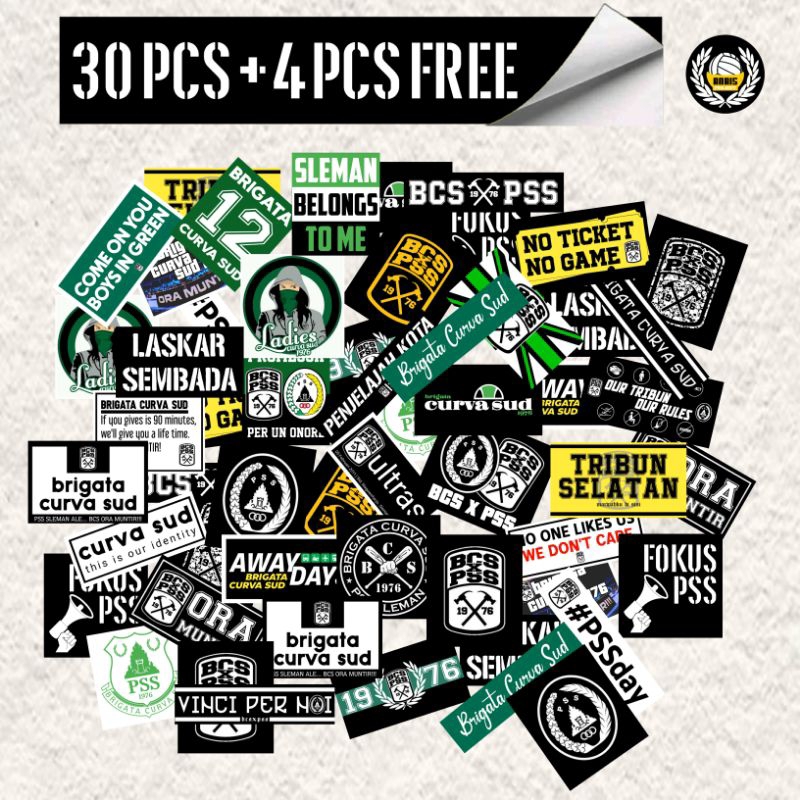 Curva Sud Brigata Sticker Pack | BCS X PSS | PSS Sleman | Shopee Malaysia