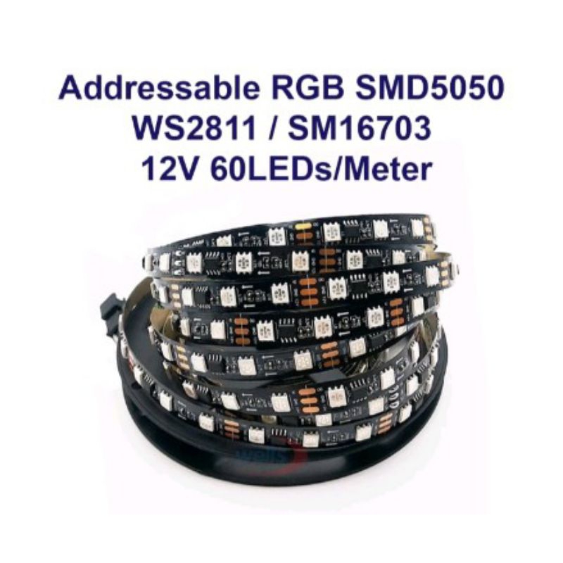 Led Strip with IC WS2811 Addressable RGB SMD5050 | Shopee Malaysia