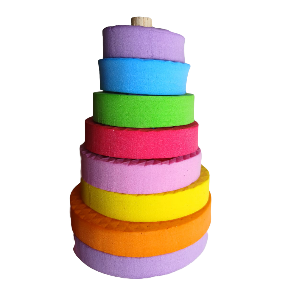 Toy Stacking TOWER TOWER TOWER/Educational Stacking Puzzle RAINBOW ...