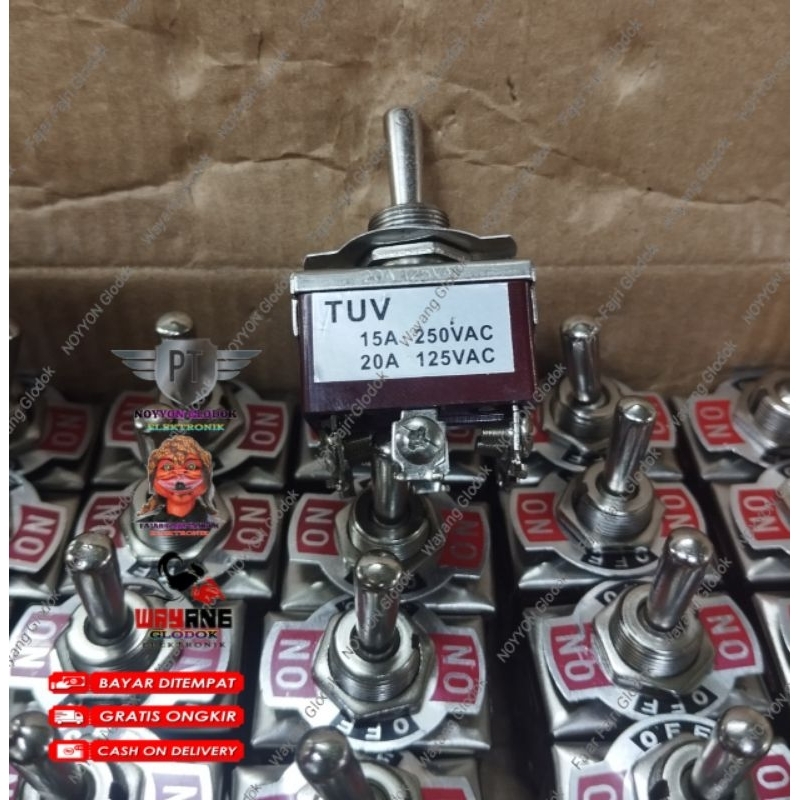 Toggle Switch ON OFF ON 6P TUV 15A 20A Switch 6ft | Shopee Malaysia