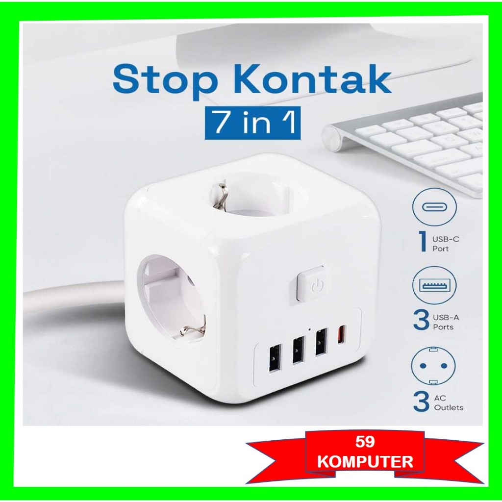 7 In 1 Electrical Plug Socket Connection Plug Terminal Plug 7 In 1 USB ...