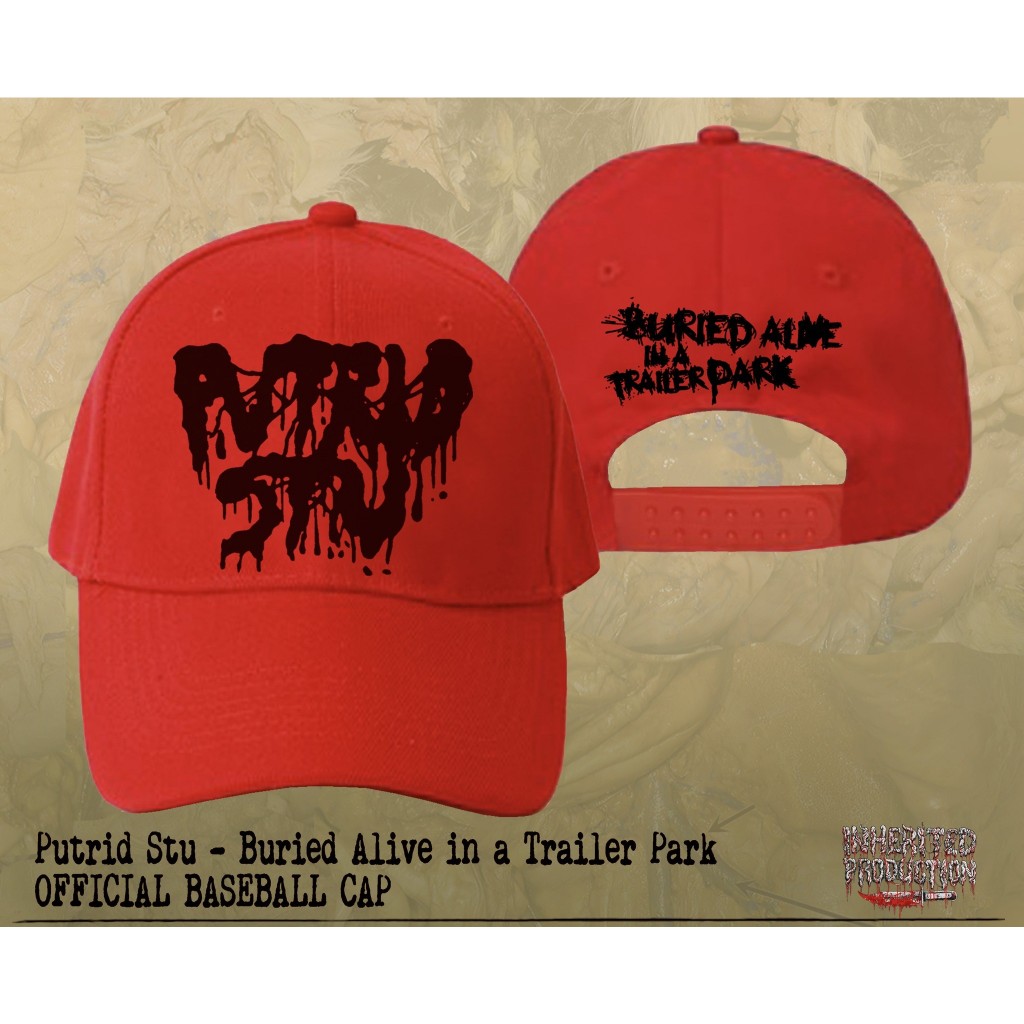 ORIGINAL BASEBALL CAP PUTRID STU - Buried Alive in a Trailer Park (RED ...