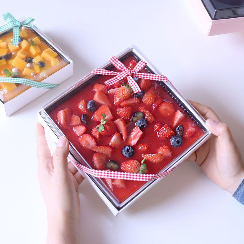 Paper Box Box Contains 5Pcs/pudding Box/Salad Box/Cake Box | Shopee ...
