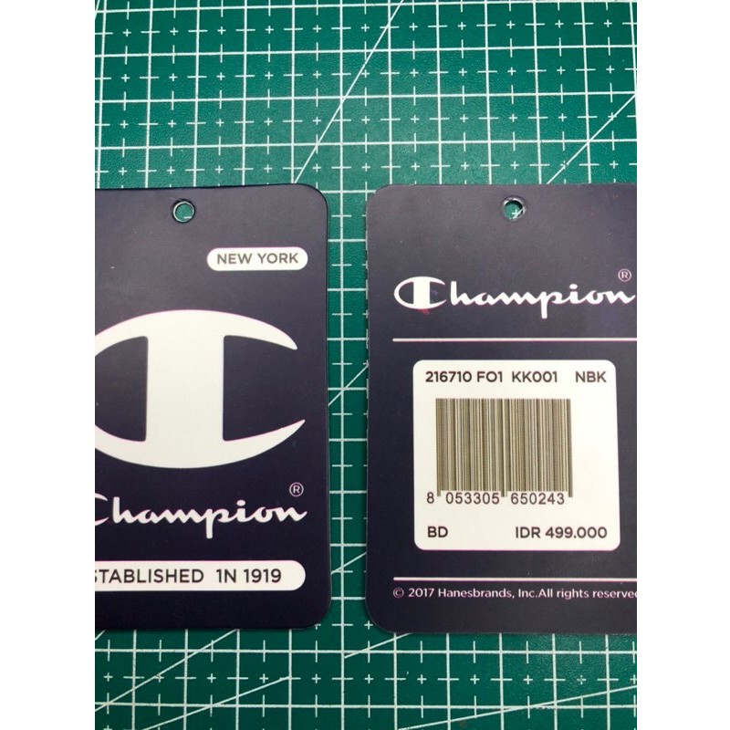 Hangtag champion barcode label tag champion barcode price tag champion ...
