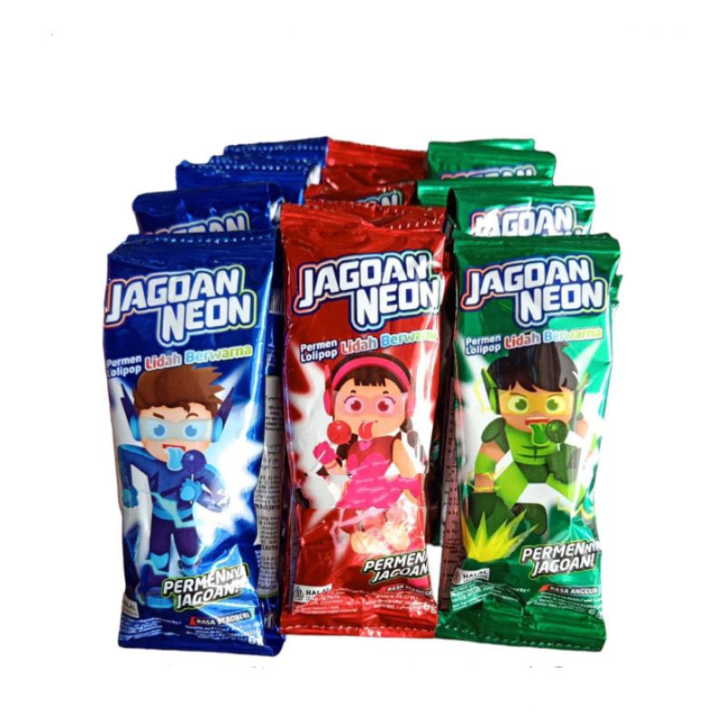 Jagoan Neon Lollipop (Unit) (Isi 12sch @7gr) Lollipop Candy Flavored ...