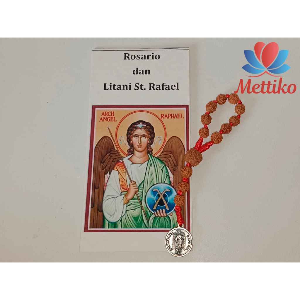 Rosary Rudraksha / Jenitri Santo Rafael (Saint Rafael's Medal - Made in ...