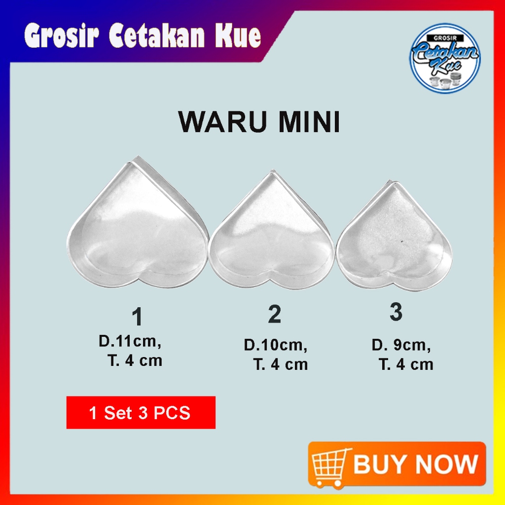 Price CONTAINS 3 PCS - UK WARU MOTIF RICE MOLD. Mini / PUTTING WARU ...