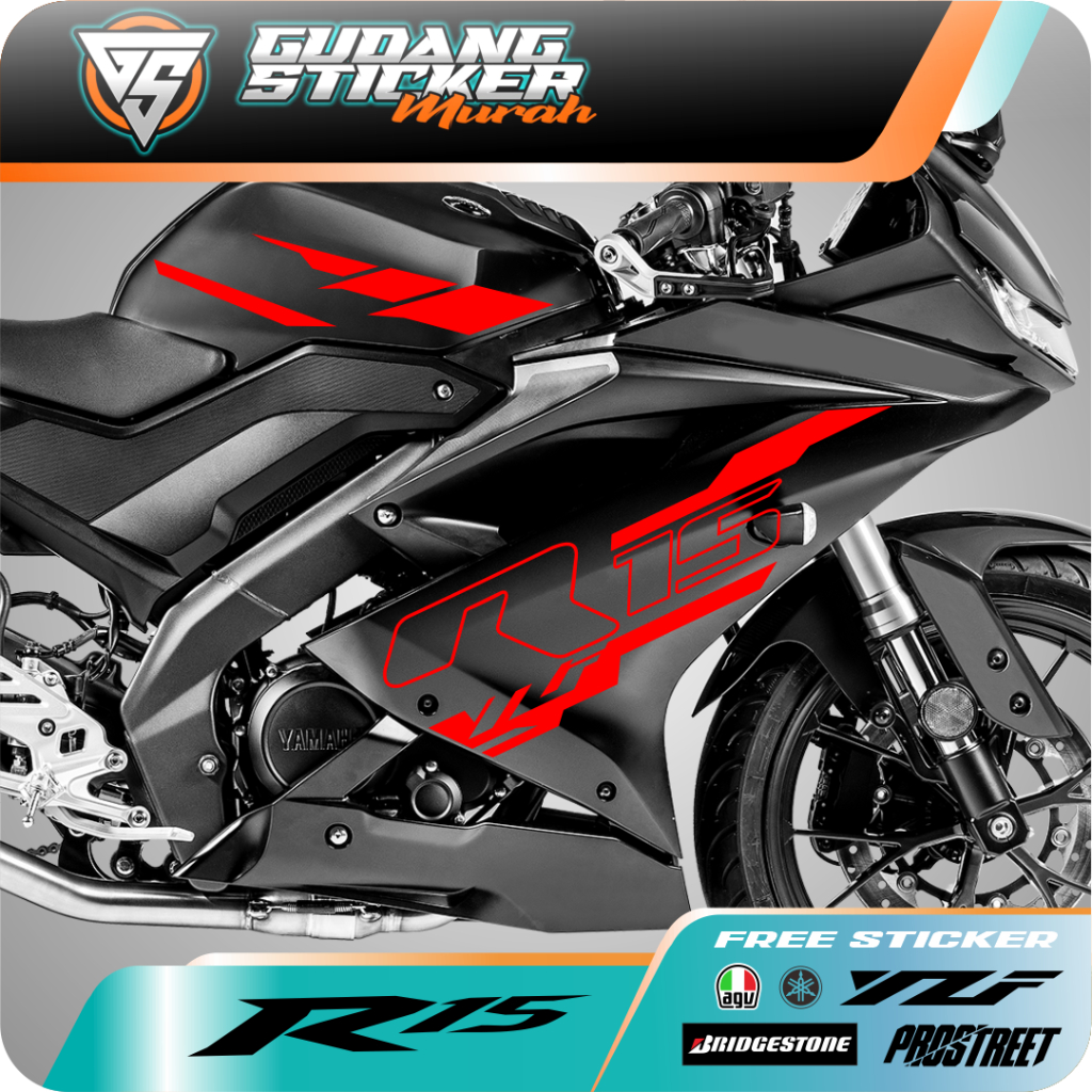 Striping STICKER R15 V3 CUTTING STICKER YAMAHA SCOTLET MOTORCYCLE ...
