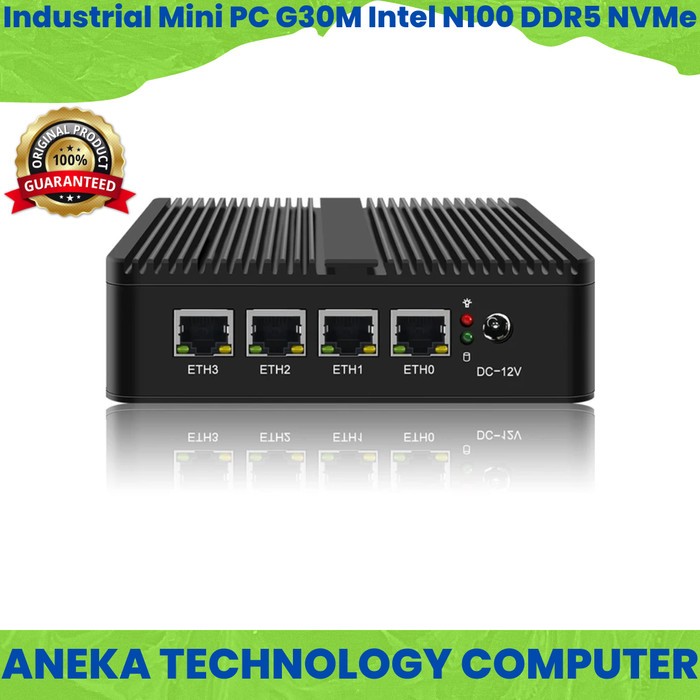 Industrial Mini PC G30M Intel N100 DDR5 NVMe 4Port LAN 2.5G Router | Shopee Malaysia