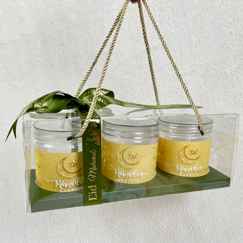 Mica Box 3 Jars (10 Cm and 12 Cm High) / Elegant Eid Mica Box Box only ...