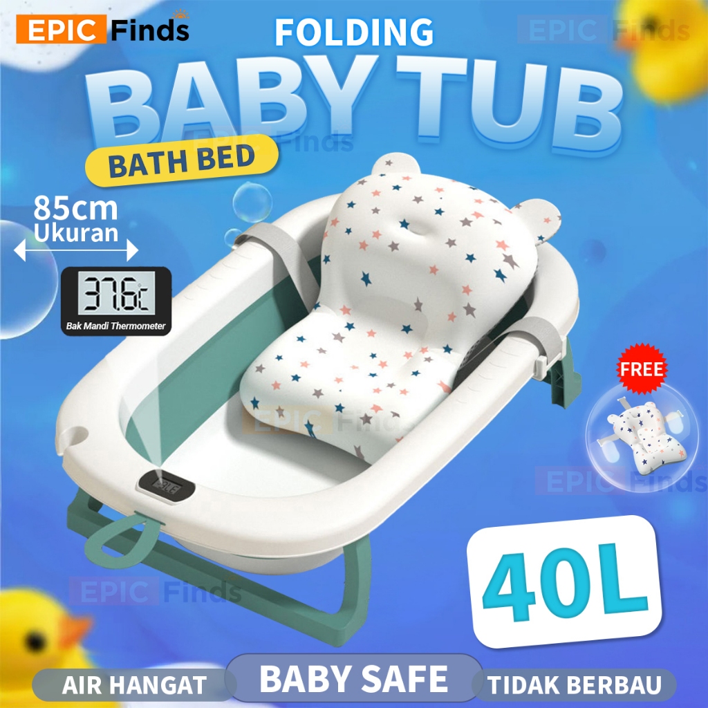 Ef Foldable Baby Bath Tub Folding Baby Bath Tub With Temperature Gauge ...